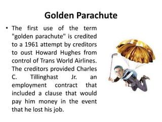 Golden Parachute - Human Resource Management - Manu Melwin Joy | PPT