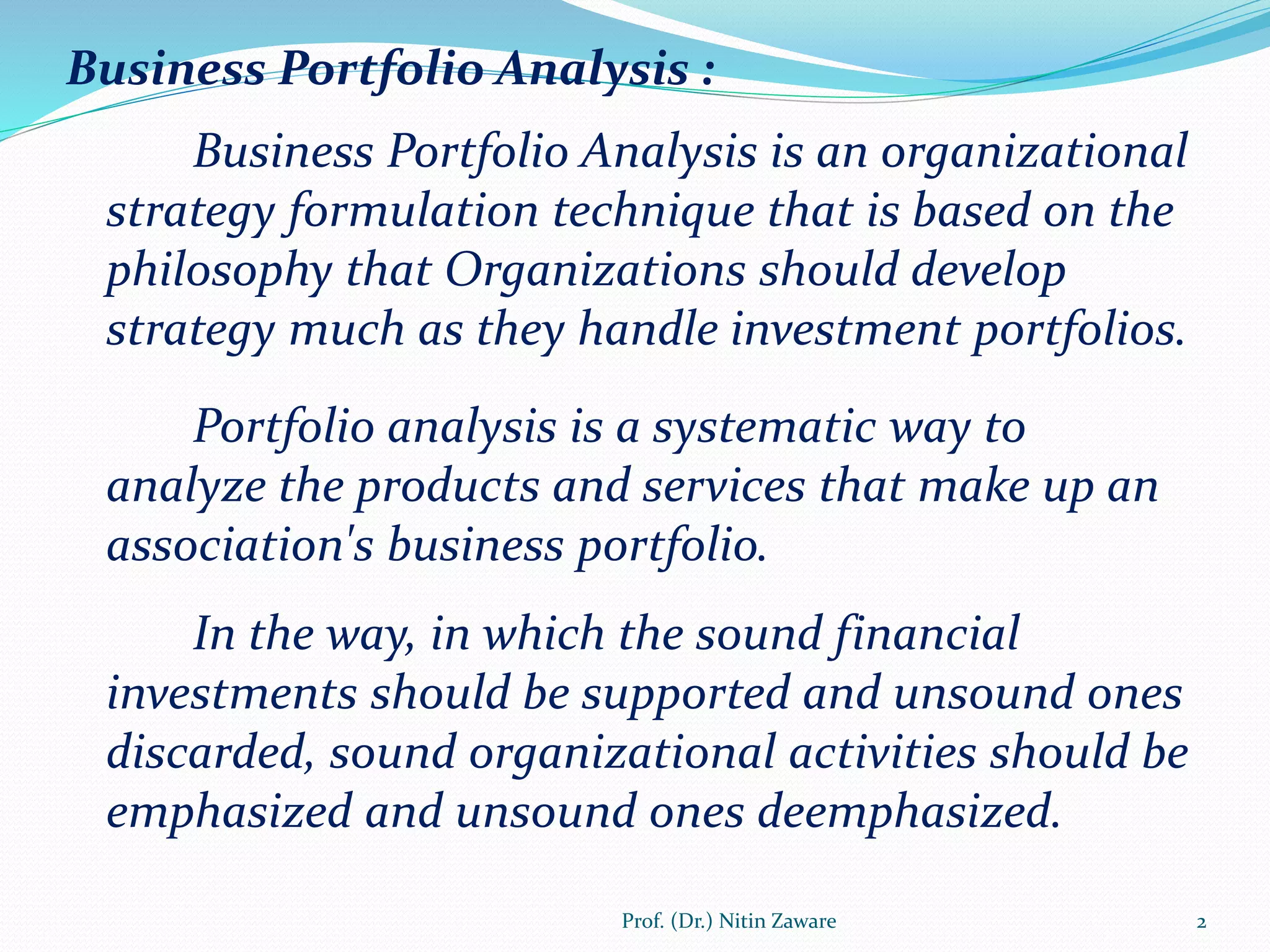 Business Portfolio Analysis | PPSX