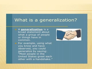 making generalizations | PPTX | Science