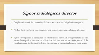 Signos de colapso lobar y pulmonar | PPTX