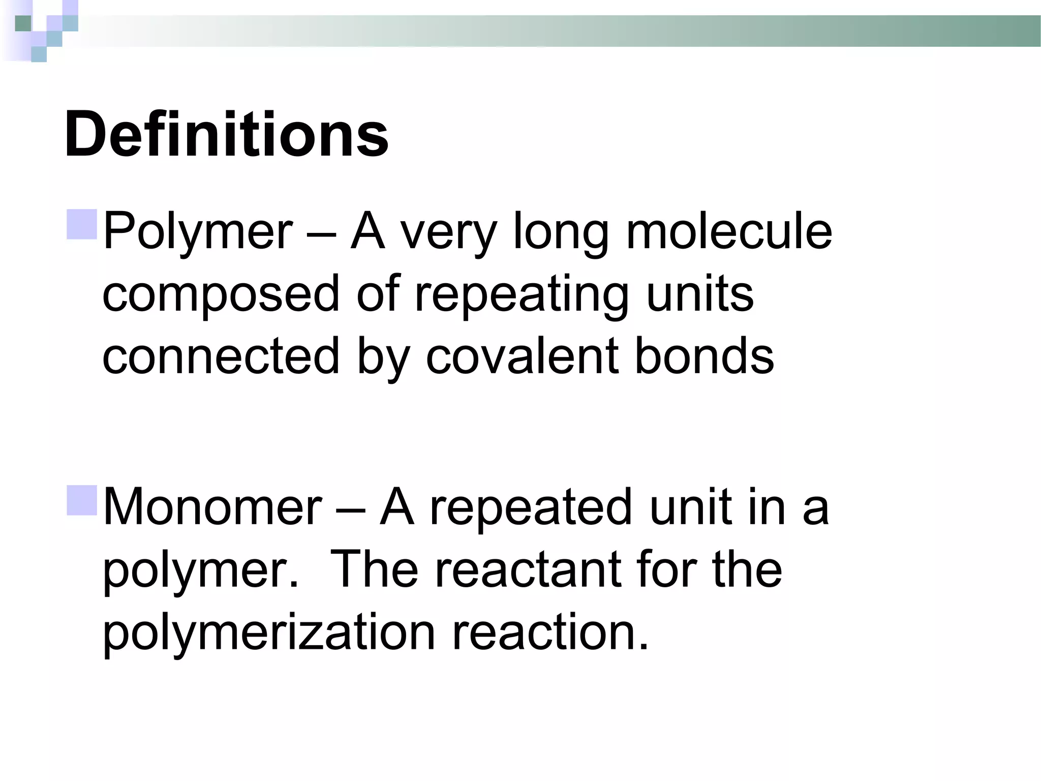 Polymer Chemistry | PPT