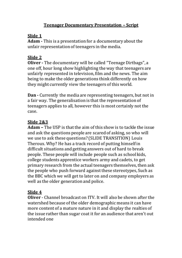 8.script documentary | DOCX