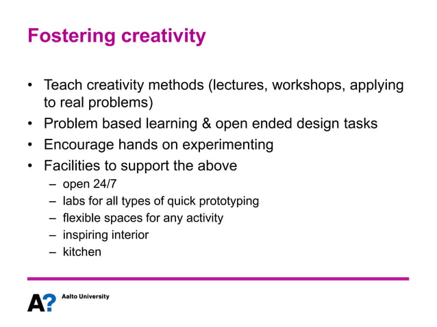 Design Thinking and creativity @Aalto Design Factory by Katja Hölttä ...