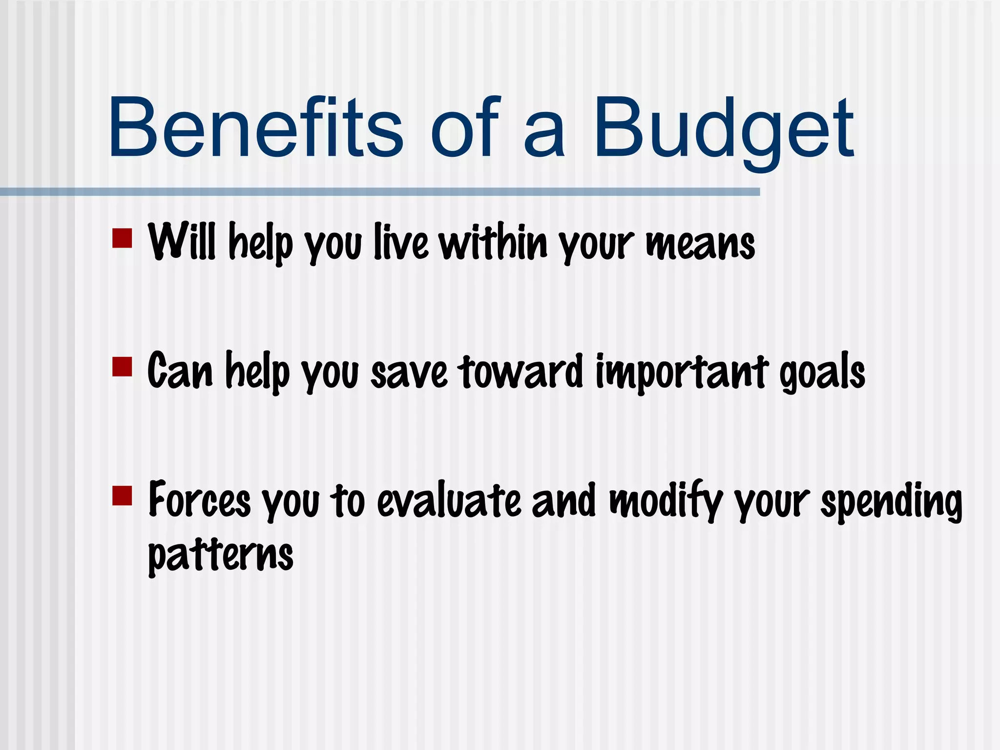 TUL 560-8-5 Principles of Budgetting and Saving | PPT