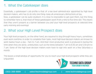 TRICK FOR GETTING PAST PESKY GATEKEEPERS TO REACH DECISION MAKERS | PPT