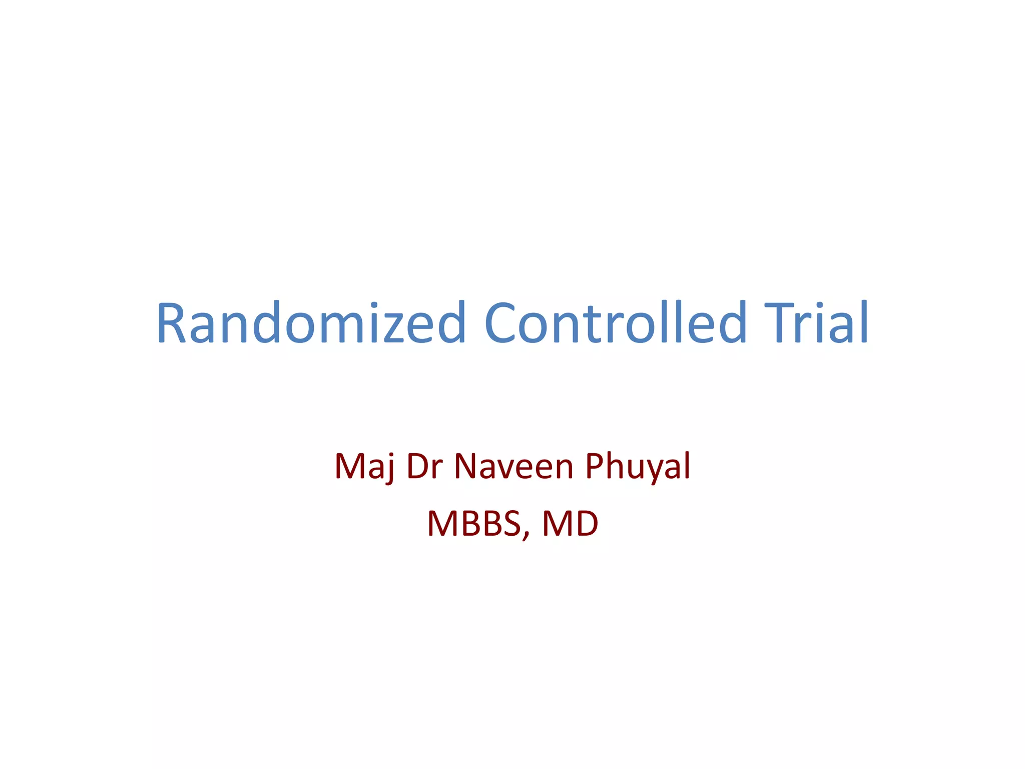 8. randomized control trials | PPTX | Medical Health