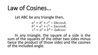 8.4 the law of cosines | PPT