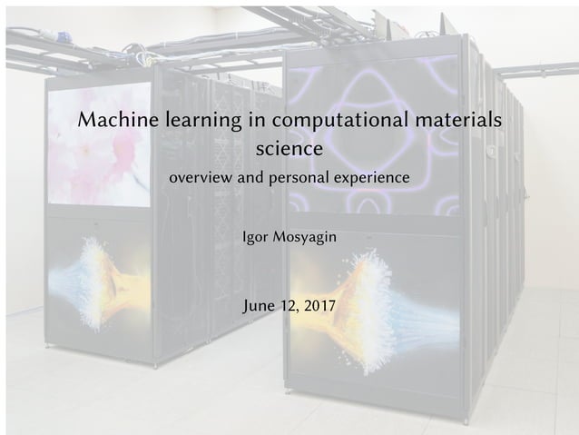Machine Learning in computational materials science: an overview, a ...