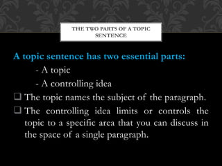8.topic sentence | PPTX