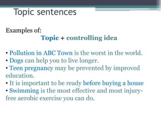 8.topic sentence | PPTX