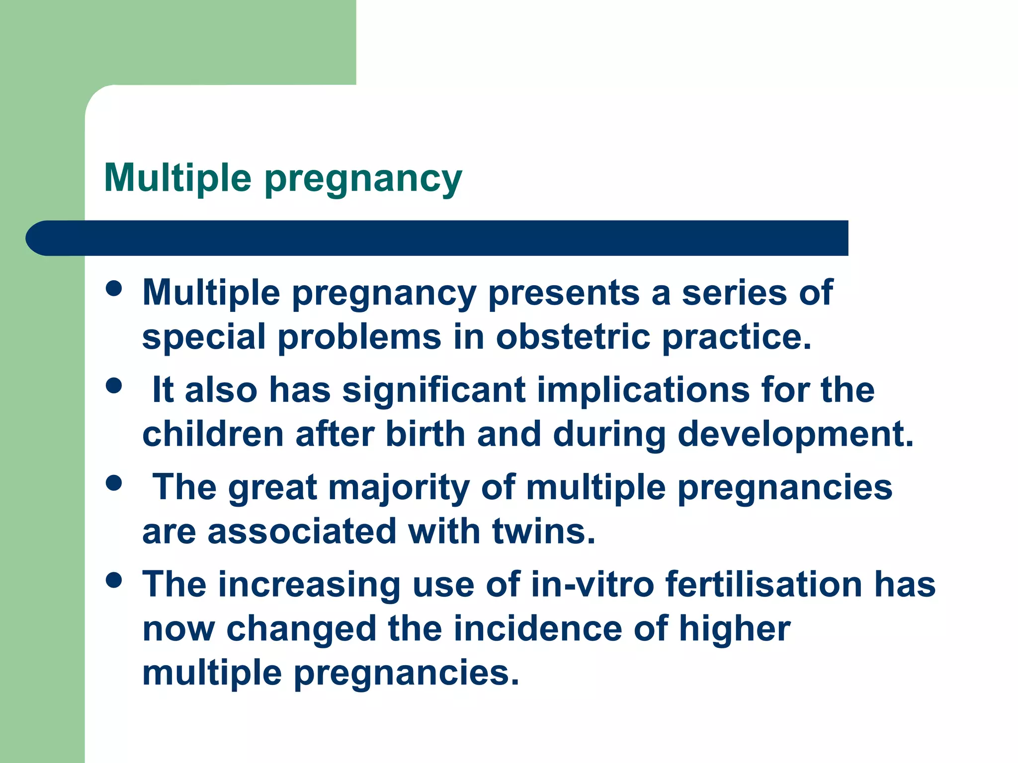 Multiple pregnancy | PPT