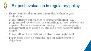 Processes and institutions for effective ex post evaluation | PPT