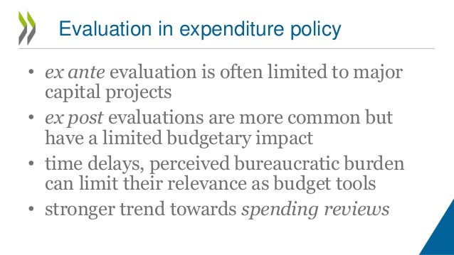 Processes and institutions for effective ex post evaluation