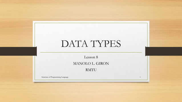 8. data types | PPTX