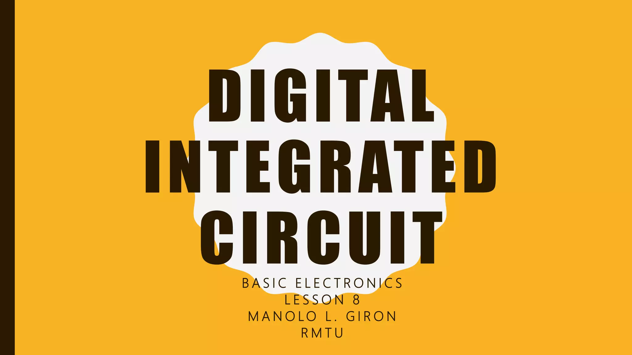 8. digital integrated circuit | PPT