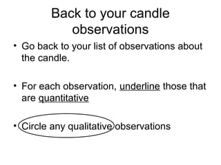 CP Chemistry types of observations | PPT