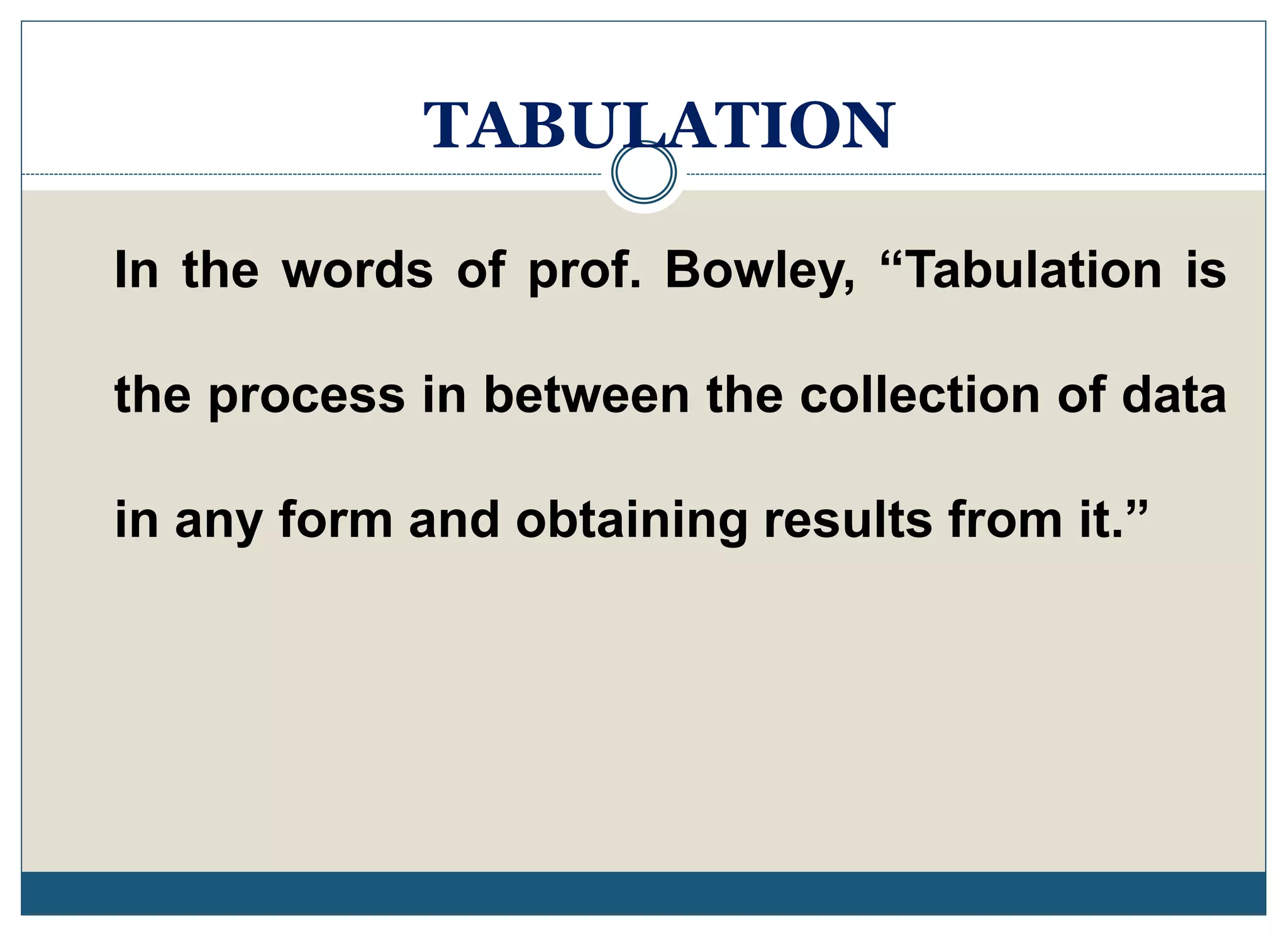 Tabulation of Data | PPTX