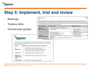 The mechanical engineering control plan, a quarry's perspective - Jon ...
