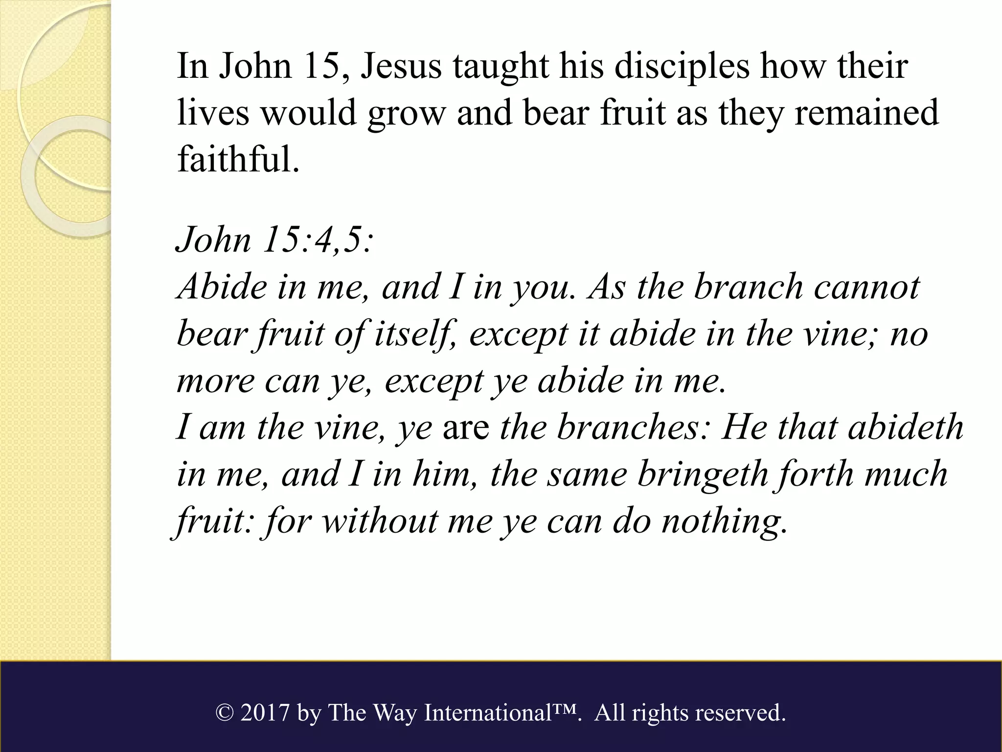 Bringing Forth Fruit | PPT