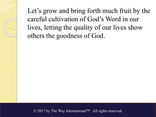 Bringing Forth Fruit | PPTX