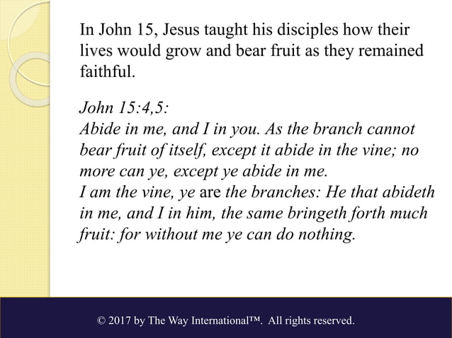 Bringing Forth Fruit | PPT