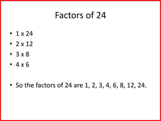 8.3 factorisation lesson | PPTX