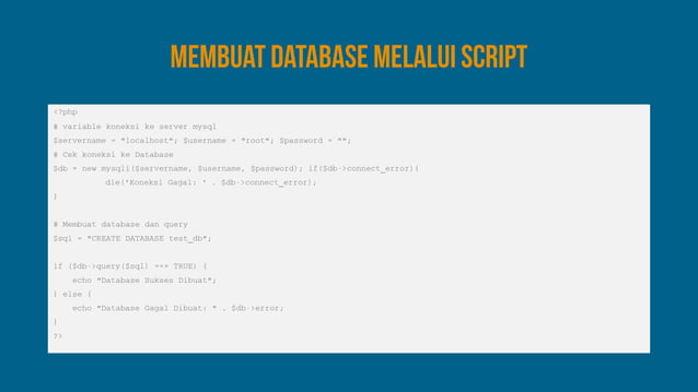 Pemrograman Web 8 - MySQL | PPT