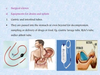 hospital instruments and health accessories | PPTX