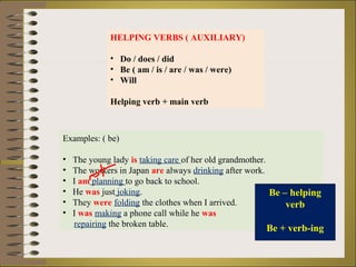 Action Verb ( future) . Helping . Linking | PPT