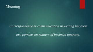 business correspondence | PPTX
