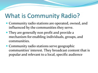 Community radio | PPTX