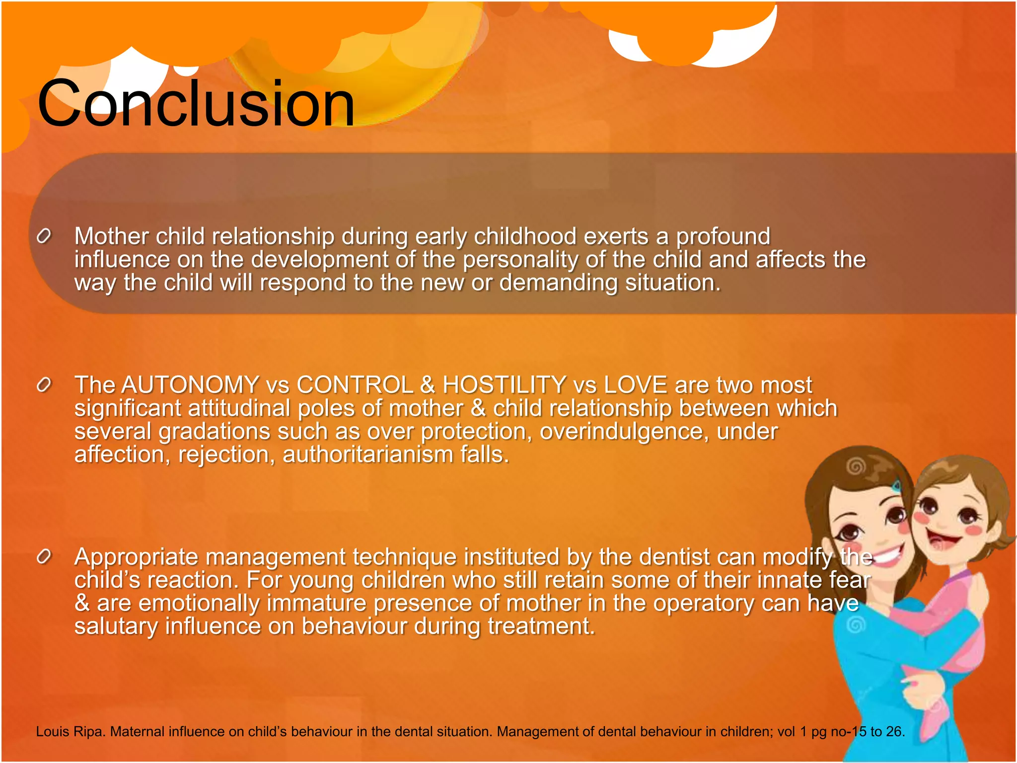 Maternal influence on child's behaviour | PPTX