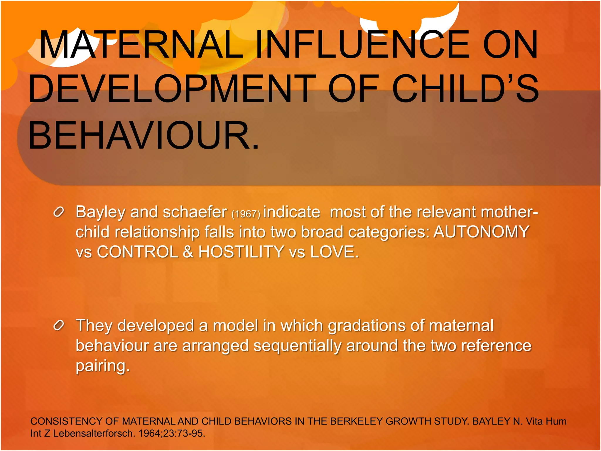 Maternal influence on child's behaviour | PPTX
