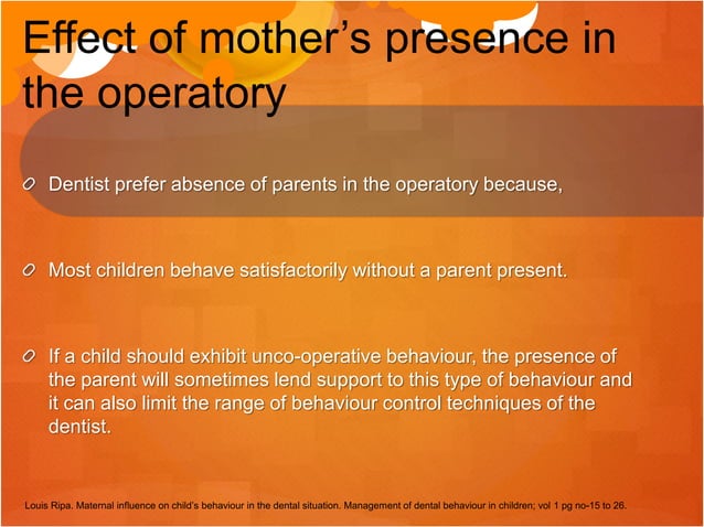 Maternal influence on child's behaviour | PPT