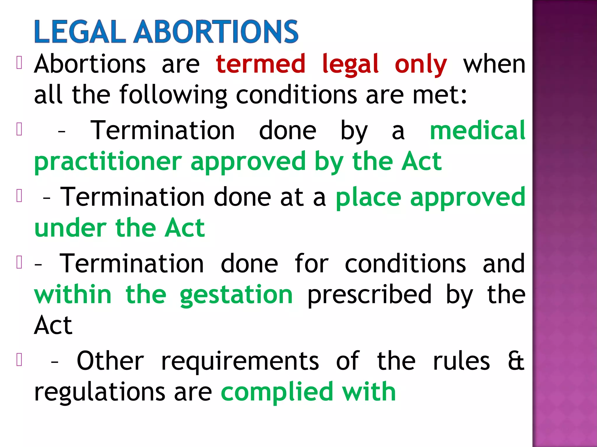 8. medical termination of pregnancy (mtp) act,1971 gp2 | PPT