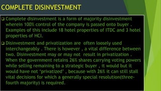 disinvestment policy | PPTX