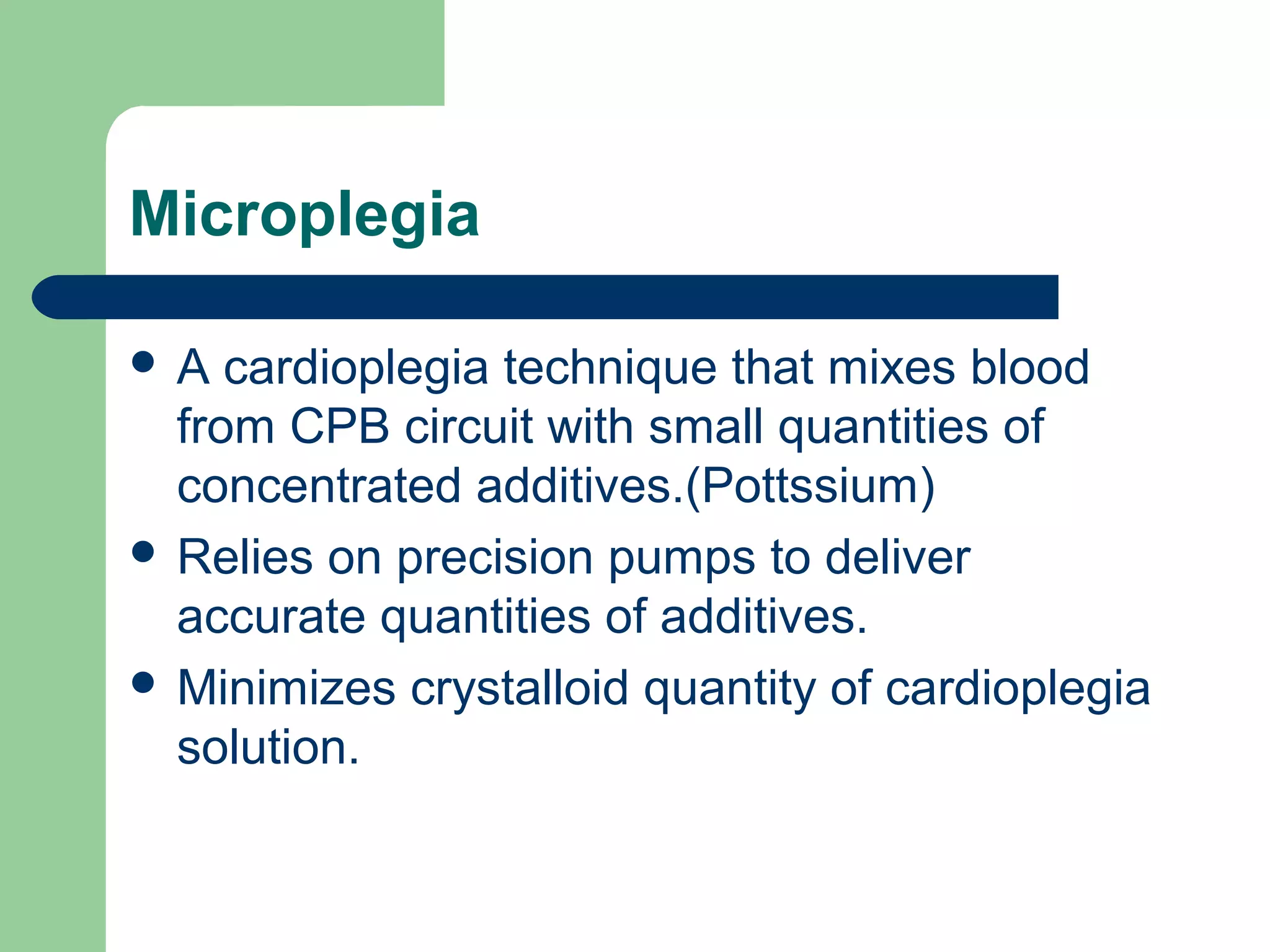Myocardial Protection during CPB | PPT