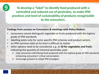 Key messages for policy makers