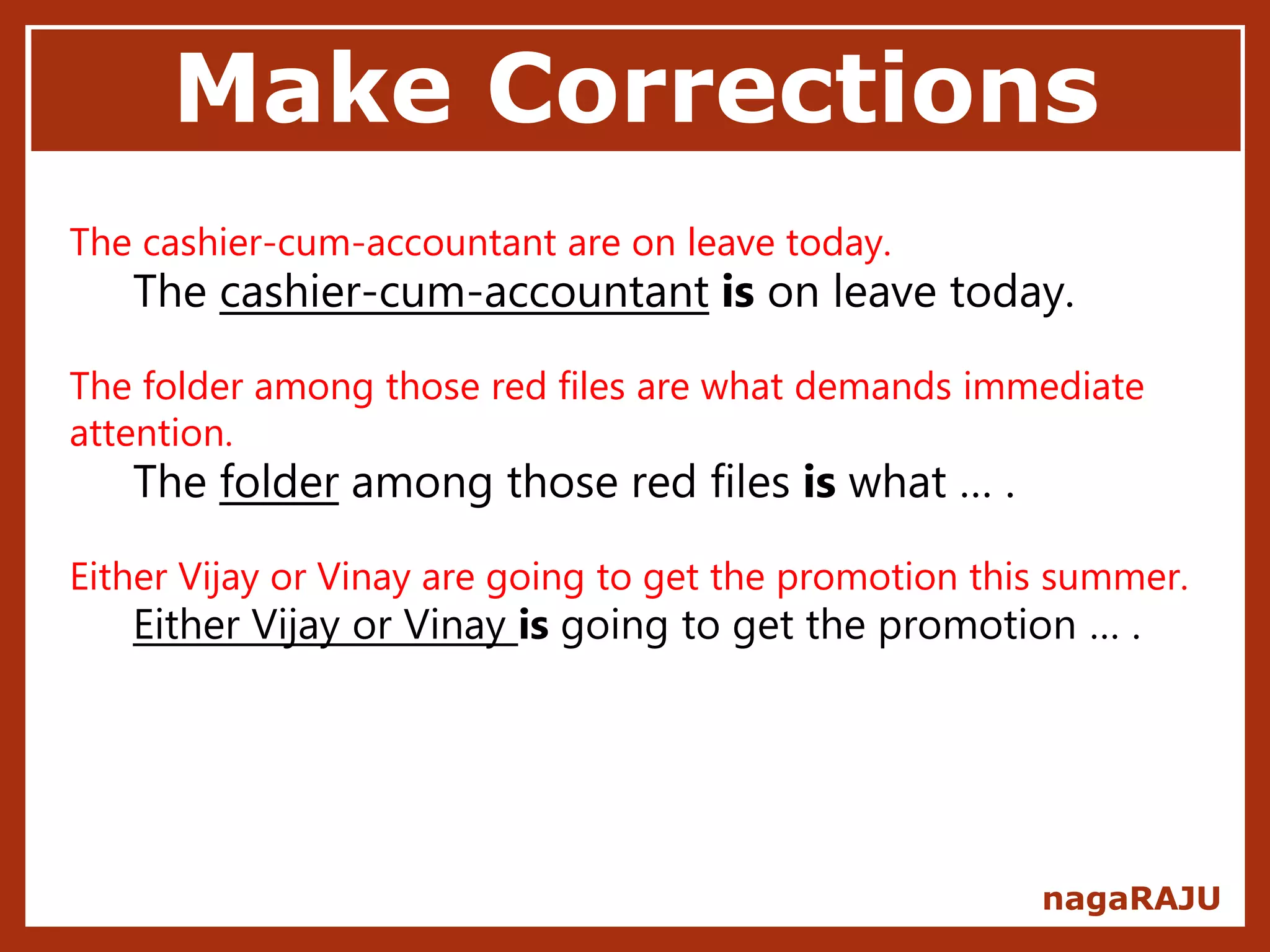 Irregular Verbs and Concord | PPT