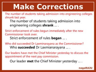 Irregular Verbs and Concord | PPT