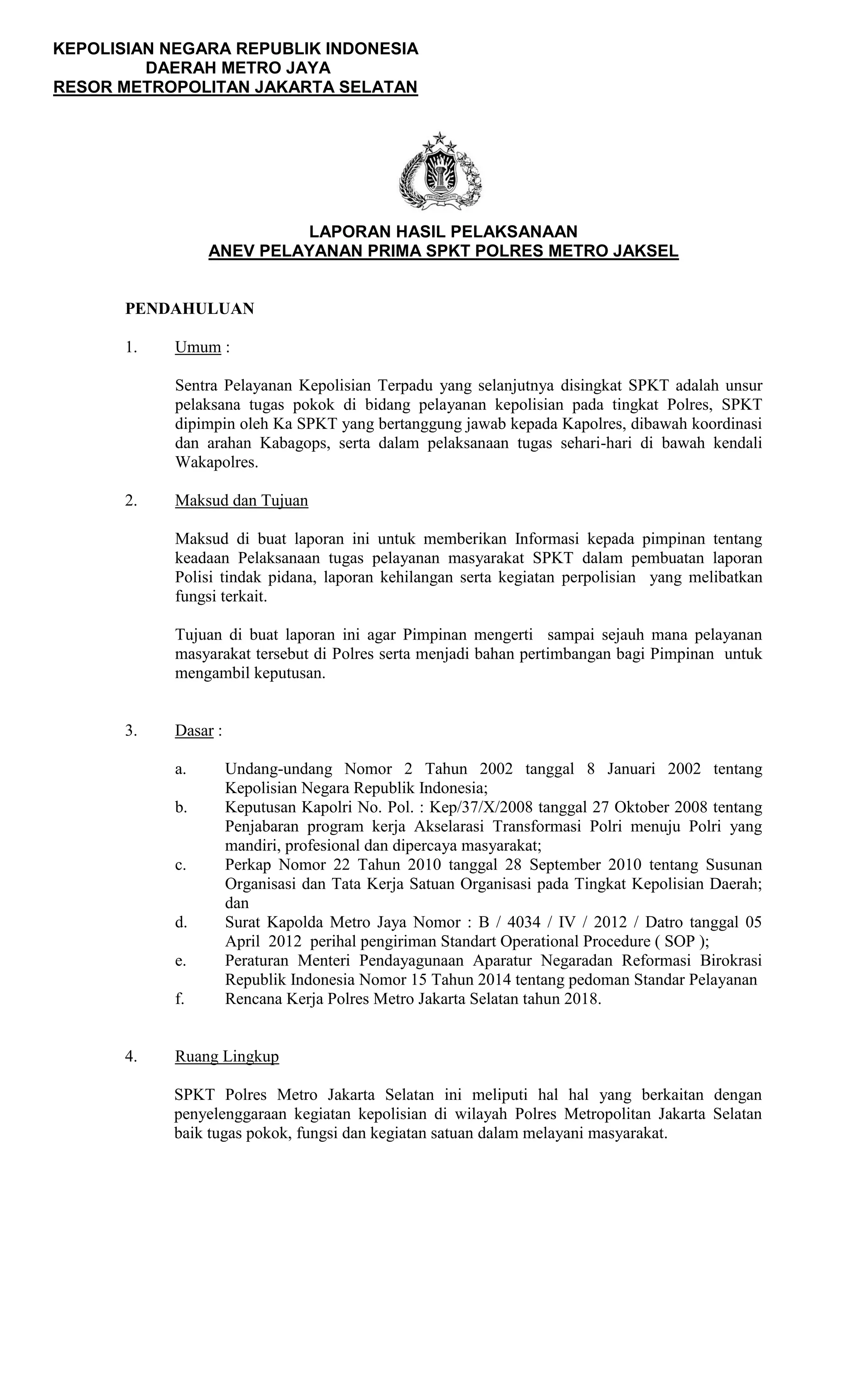 8. laporan hasil anev spkt 2018 | PDF