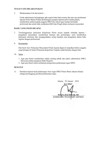 8. laporan hasil anev spkt 2018 | PDF