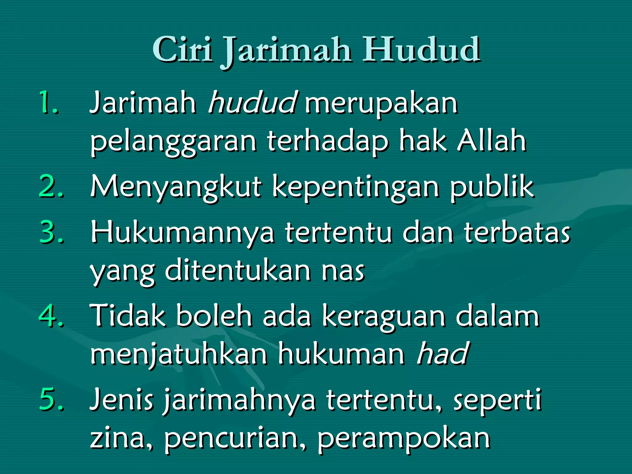 jarimah hudud | PPT