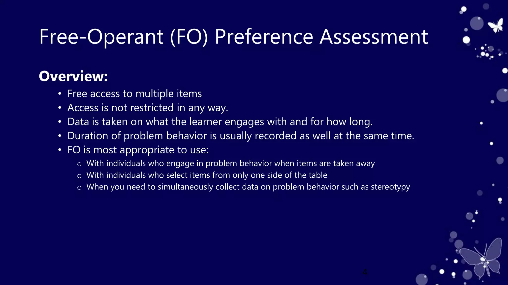8. free operant preference assessment | PPTX