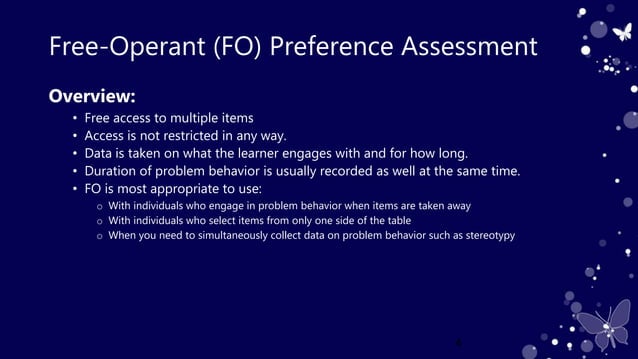 8. free operant preference assessment | PPTX