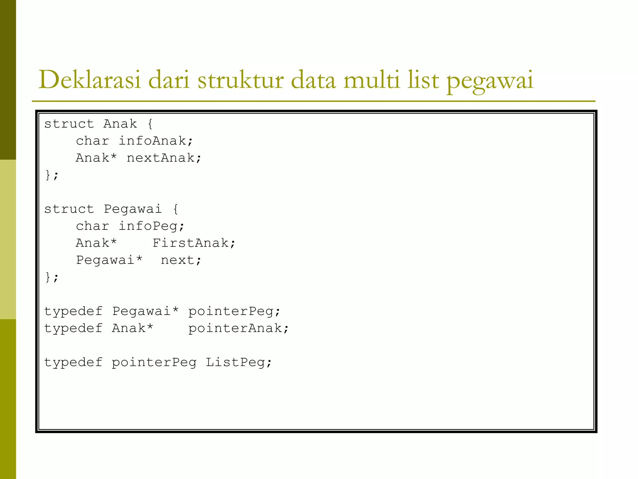 8. Multi List (Struktur Data) | PPTX