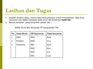 8. Multi List (Struktur Data) | PPTX