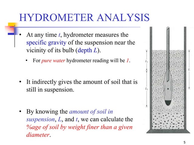 Geotechnical Engineering-I [Lec #8: Hydrometer Analysis] | PPT