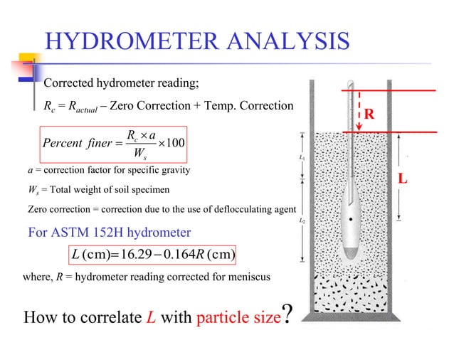 Geotechnical Engineering-I [Lec #8: Hydrometer Analysis] | PPSX | Geology | Science