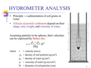 Geotechnical Engineering-I [Lec #8: Hydrometer Analysis] | PPSX